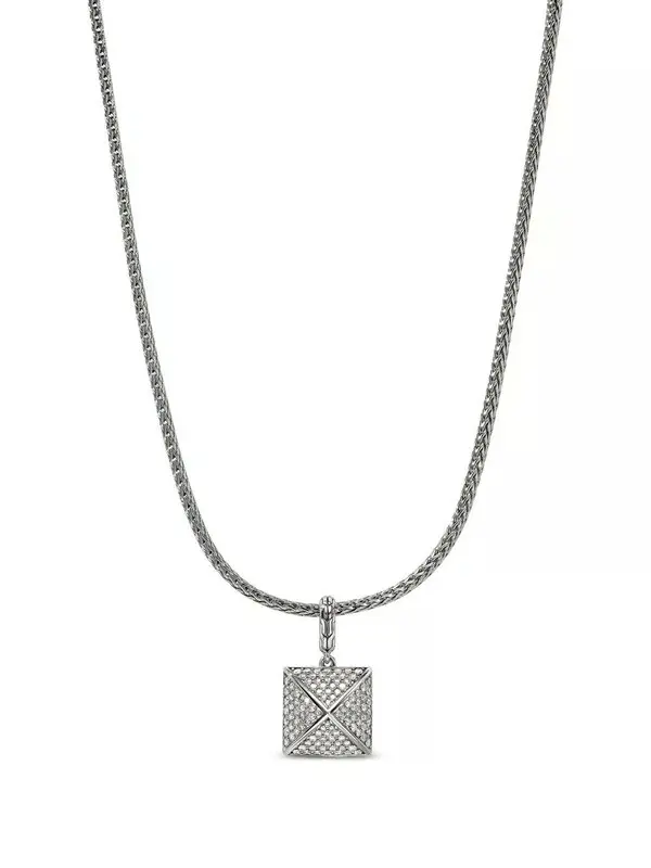 John Hardy Sterling Pavé Diamond Icon Necklace - Silver