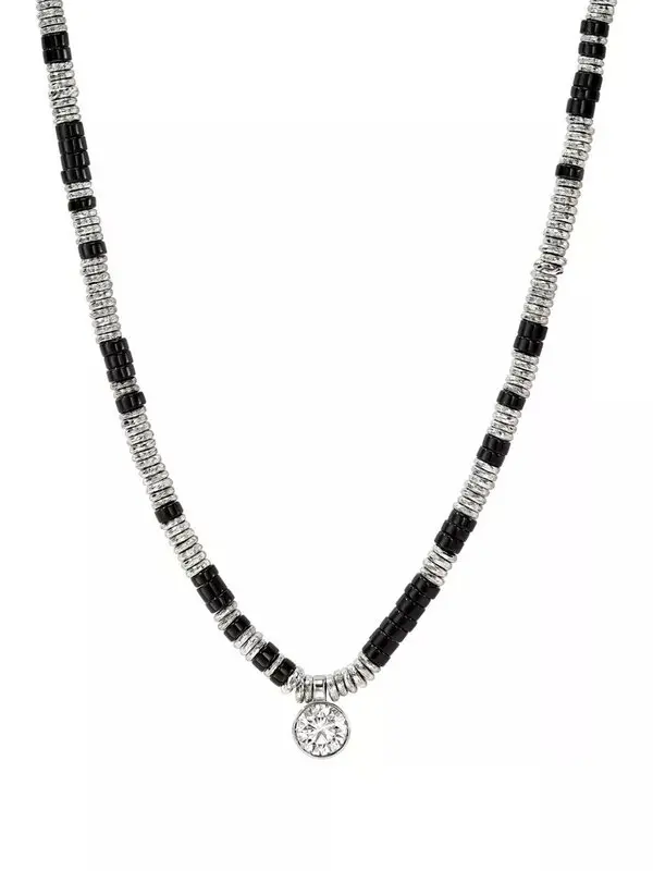 John Hardy Sterling And Diamond Heishi Pendant Necklace - Silver