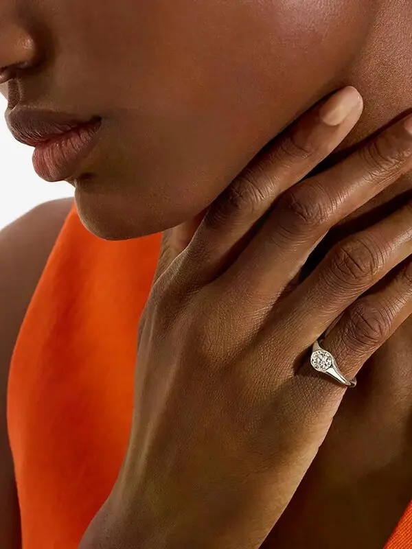 John Hardy Sterling Oval-cut Diamond Ring - Silver