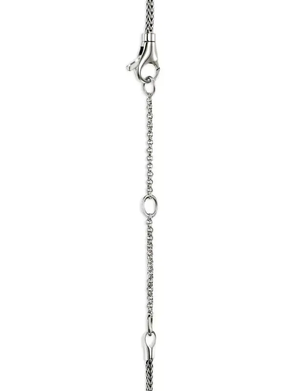 John Hardy Sterling Diamond Lariat Necklace