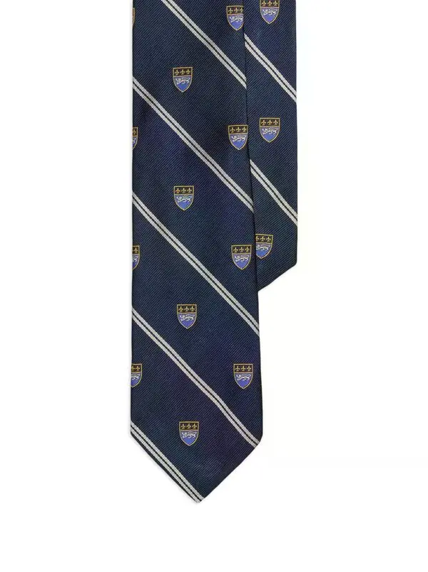 Polo Ralph Lauren Striped Silk Neck Tie - Blue