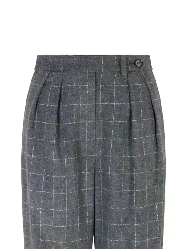 Emporio Armani Check-motif Flannel Trousers