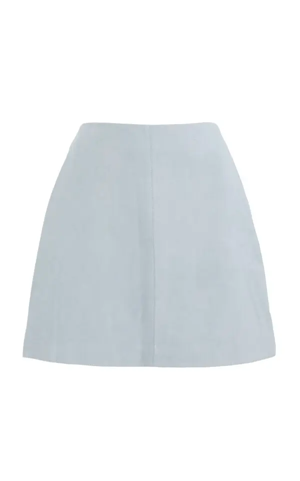 BY MALENE BIRGER Nola Suede Mini Skirt - Light Blue