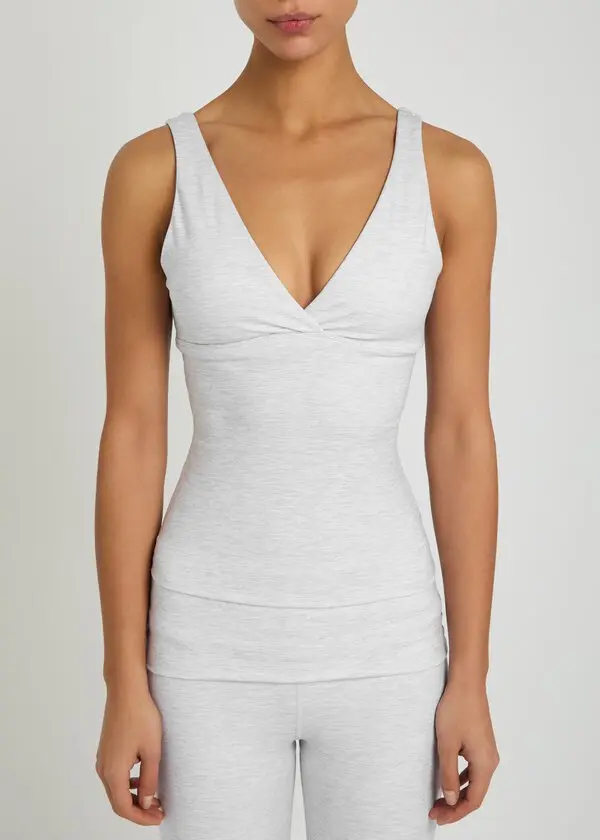 TALA Dayflex V-neck Stretch-jersey Vest - Grey