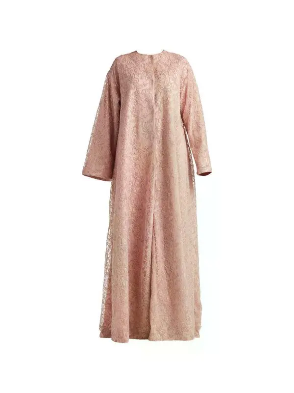 Tadashi Shoji Floral Lace Long Sleeve Dress - Pink