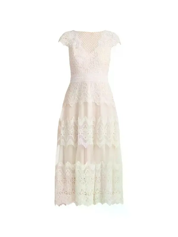 Tadashi Shoji Lace Tiered Dress