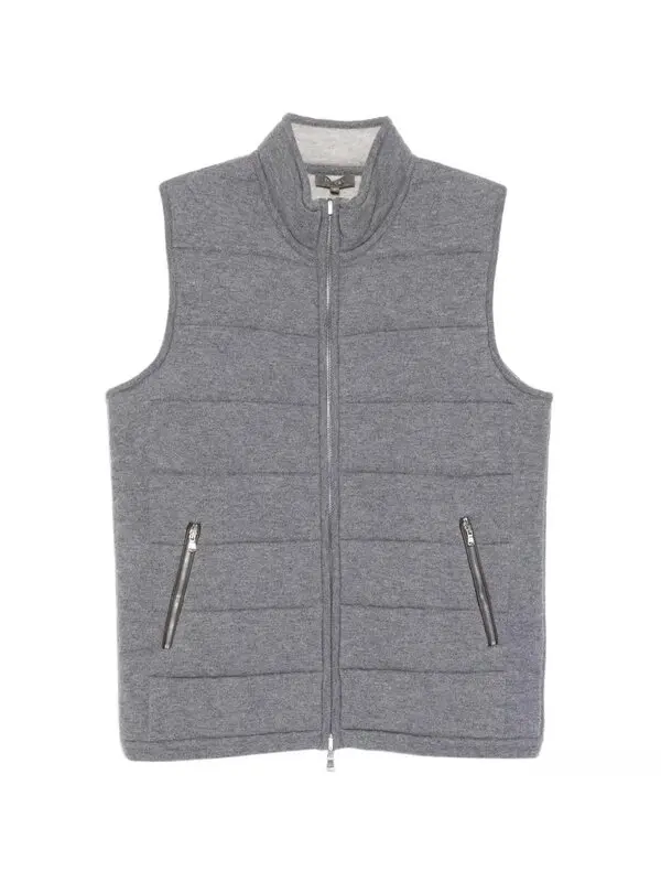 N.peal Quilted Zip Vest - Grey