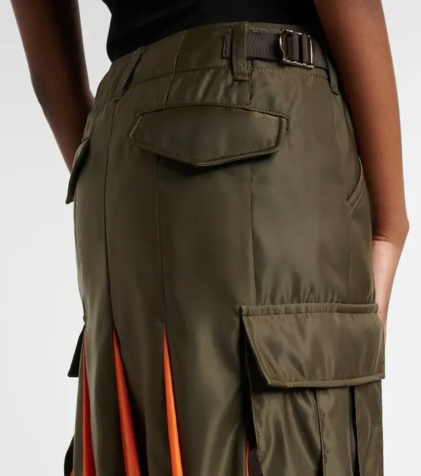 Sacai Pleated Midi Skirt