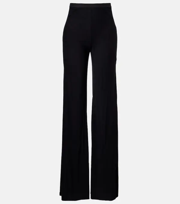 Rick Owens Viscose Wide-leg Pants - Black