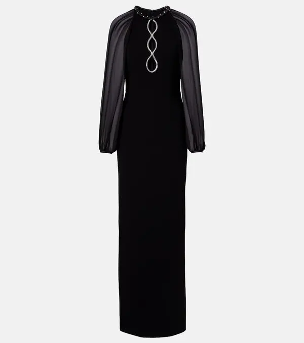 Rebecca Vallance Livia Embellished Gown - Black