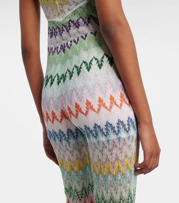 Missoni Open-knit Lame Flared Trousers