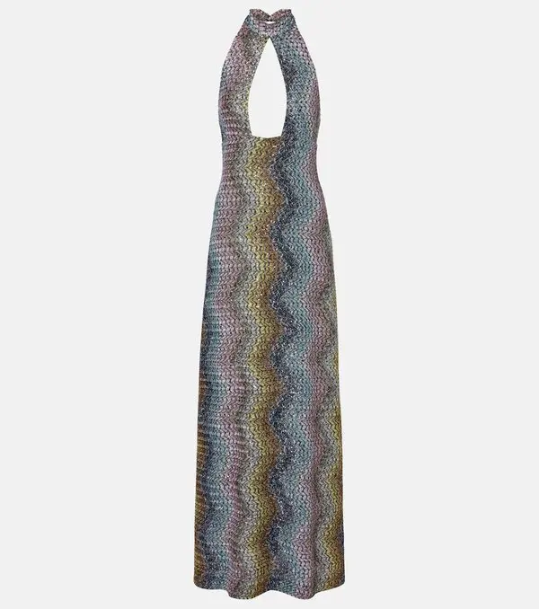 Missoni Cutout Sequined Lame Gown - Multicoloured