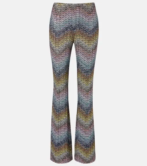 Missoni Sequined Lame Flared Trousers - Multicoloured