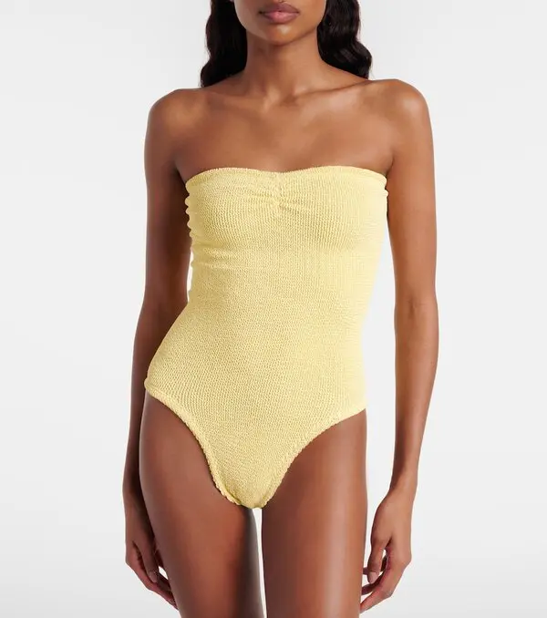 Hunza G Brooke Bandeau Swimsuit - Yellow