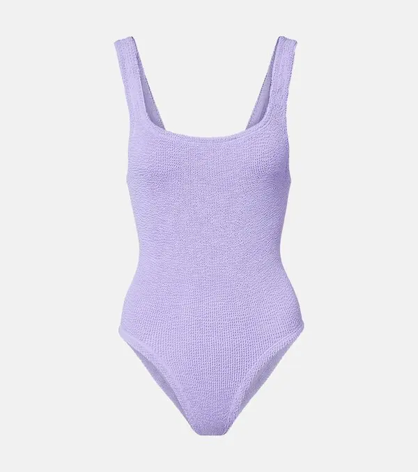Hunza G Square Neck Swimsuit - Purple