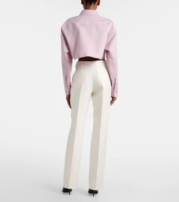 Balenciaga Wool And Silk Slim Pants