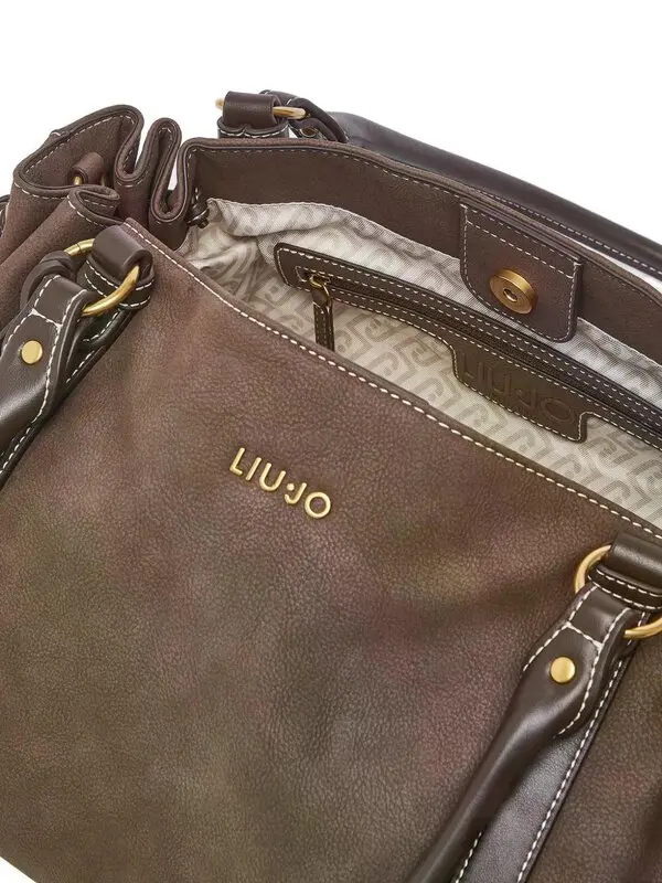 Liu Jo Large Drawstring Shoulder Bag With Charm Detail - Brown