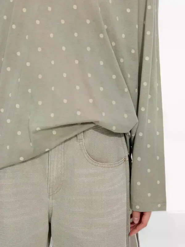 JNBY Polka-dot Long Sleeve T-shirt - Neutrals