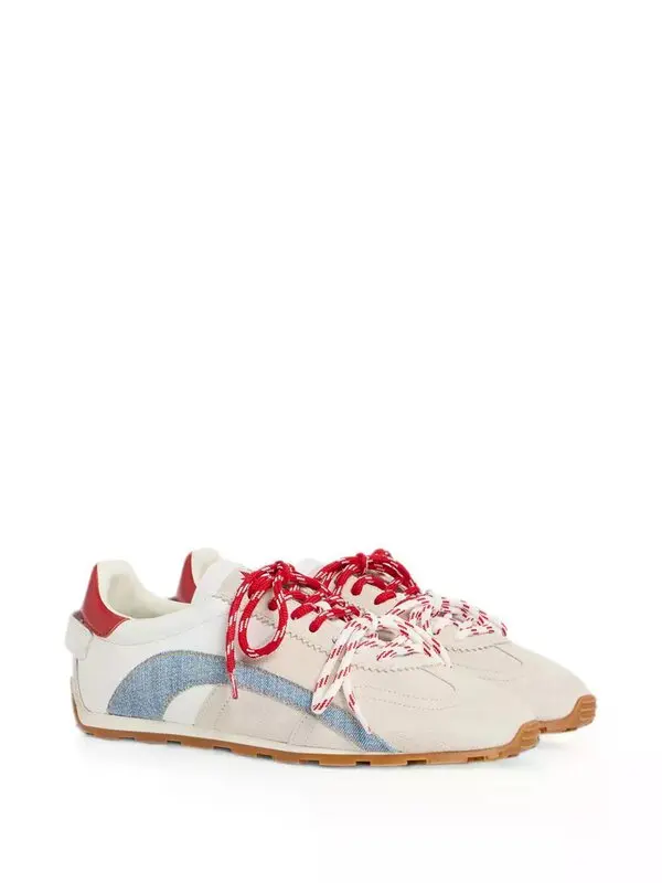 Dsquared2 Dc-642 Suede And Leather Lace-up Sneakers - Neutrals