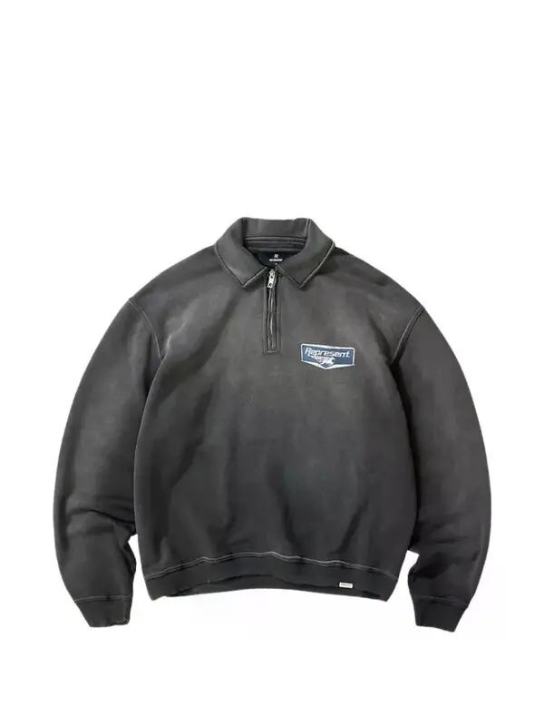 REPRESENT Graphic Zip Sweatshirt - Grey