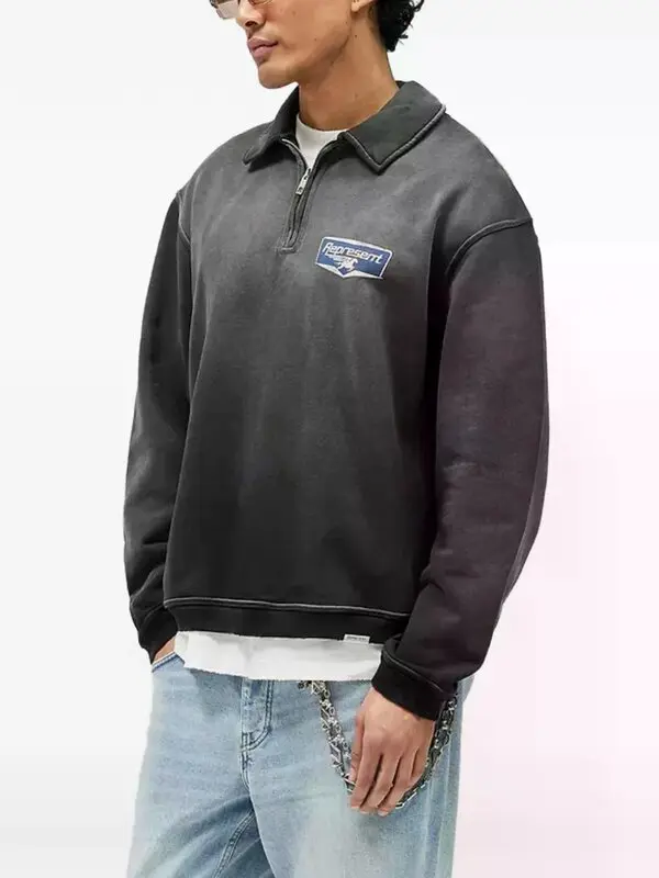 REPRESENT Graphic Zip Sweatshirt - Grey