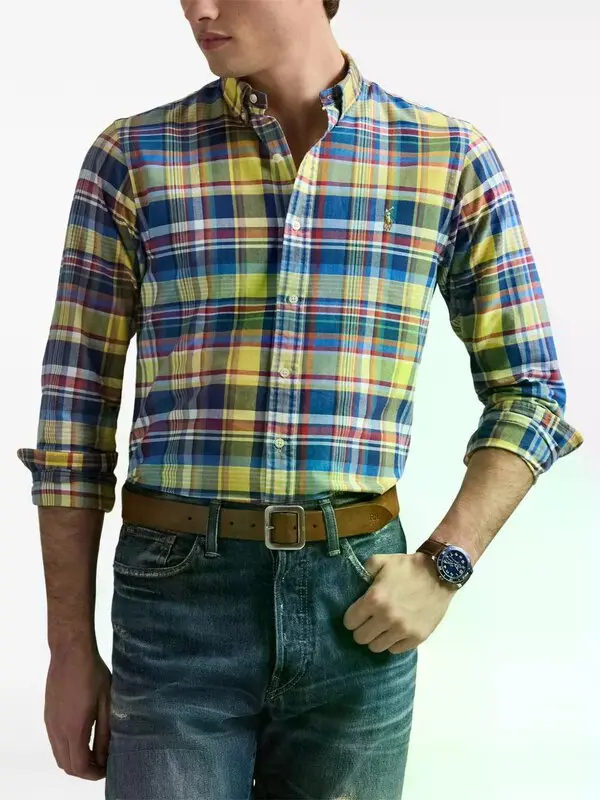 Polo Ralph Lauren Plaid Long-sleeved Shirt - Yellow