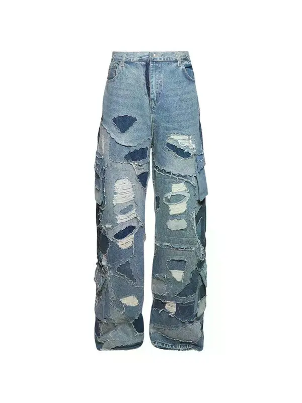 WHO DECIDES WAR Unearthed Cargo Jeans - Blue