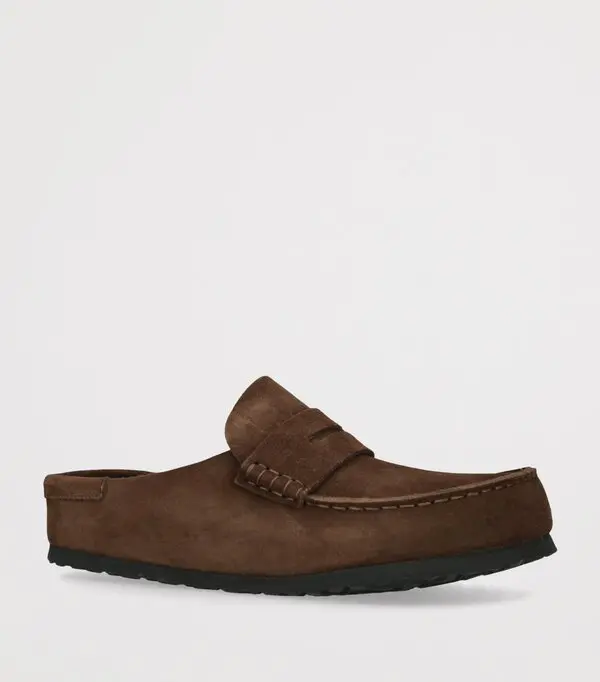 BIRKENSTOCK Suede Naples Wrapped Clogs - Brown