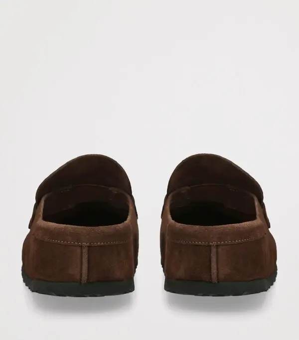 BIRKENSTOCK Suede Naples Wrapped Clogs - Brown