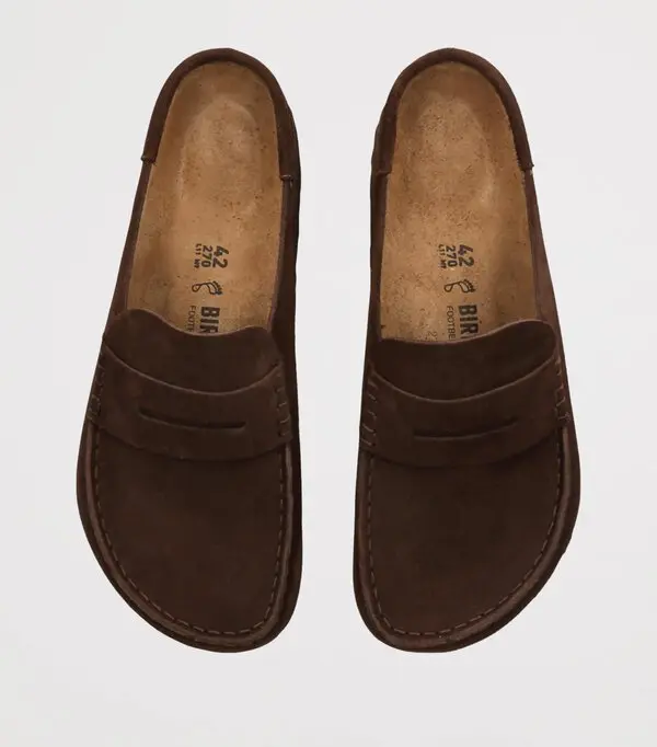 BIRKENSTOCK Suede Naples Wrapped Clogs - Brown