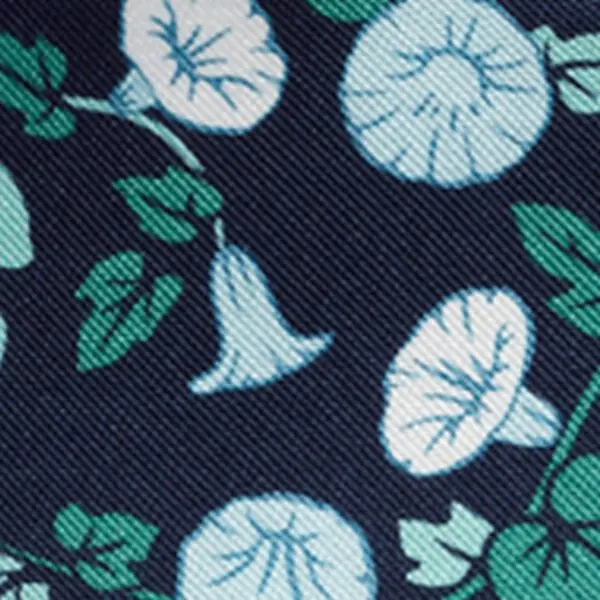 Cartier Silk Blooming Panthère Skinny Scarf - Navy
