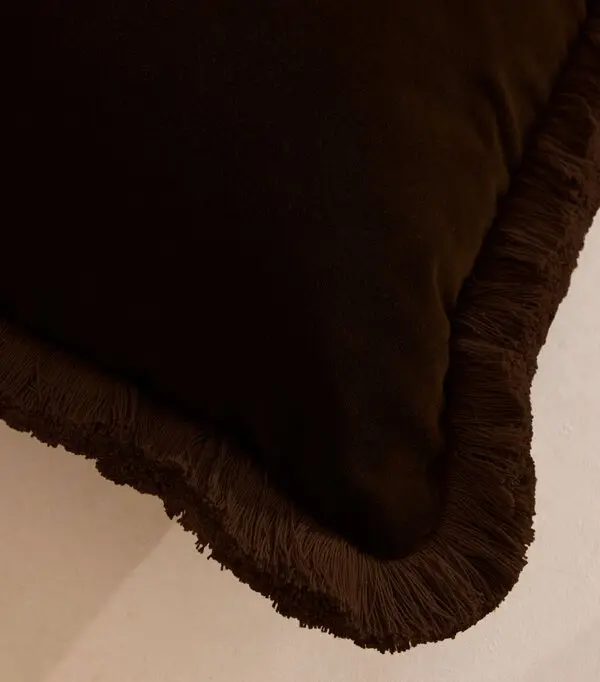 SOHO HOME Velvet Margeaux Cushion - Brown