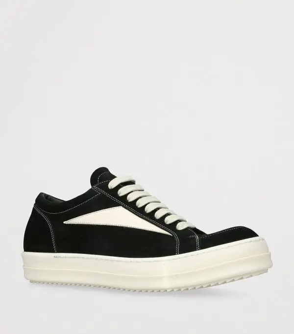 Rick Owens Suede Vintage Sneakers - Black