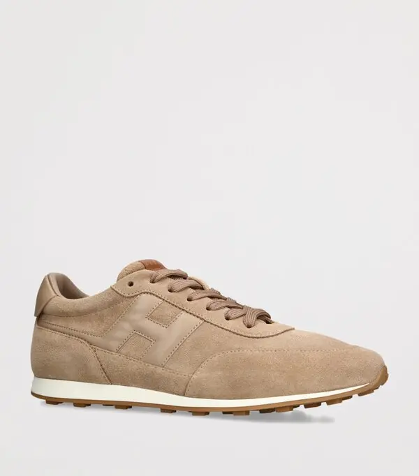 Hogan Suede Athletic Sneakers - Beige
