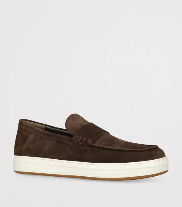 Hogan Suede H-tv Loafers With Chunky Sole