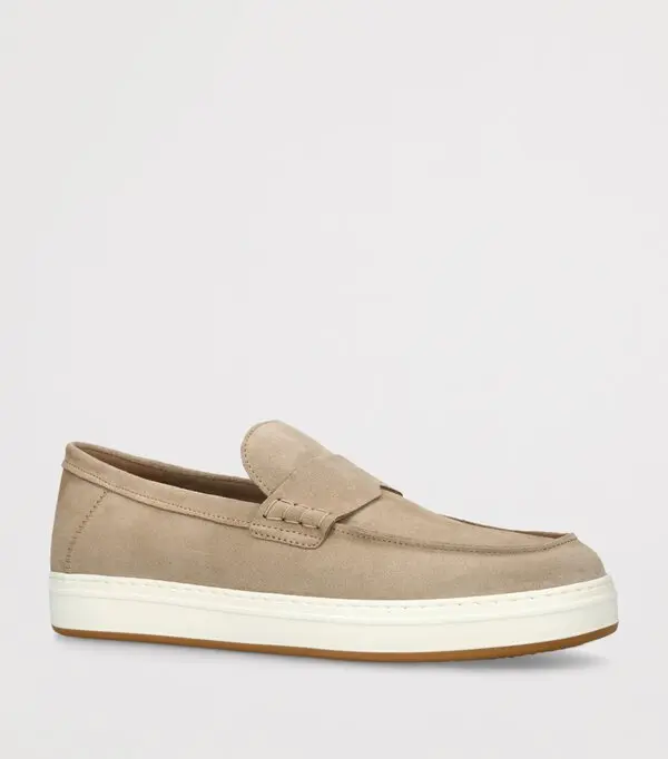 Hogan Suede H-tv Loafers - Beige