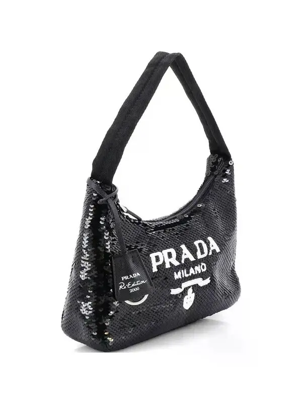 Prada Re-edition 2000 Sequined Hobo Bag