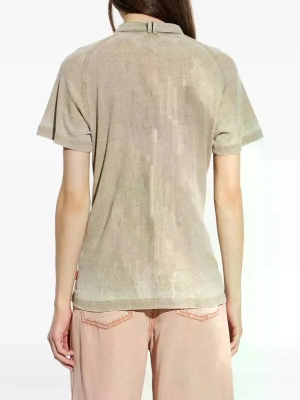 DIESEL® T-gary Tie Detail T-shirt - Neutrals