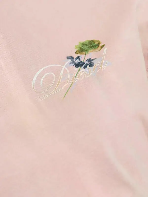 DIESEL® Embroidered Logo Cropped T-shirt