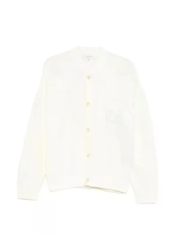 Maison Kitsuné Logo-embroidered Cardigan - Neutrals