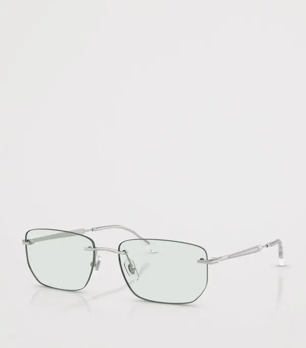 Ray-ban Rb3768 Metal Irregular Frame Sunglasses - Silver