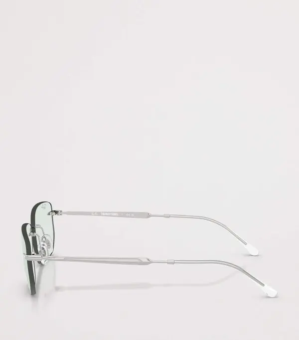 Ray-ban Rb3768 Metal Irregular Frame Sunglasses - Silver
