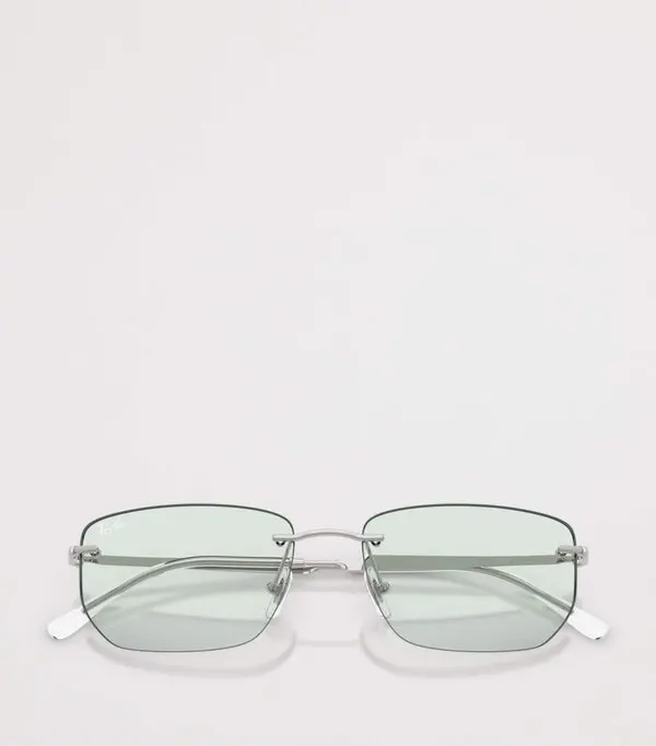 Ray-ban Rb3768 Metal Irregular Frame Sunglasses - Silver