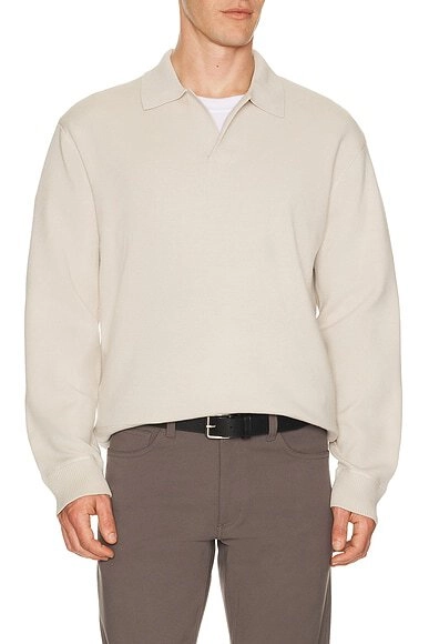 Theory Jonny Collar Pop Over Sweater - Silver Cloud