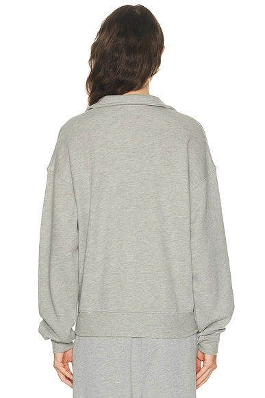 Eterne Oversized Half Zip Sweatshirt - Heather Grey