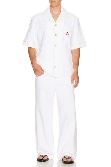 Casablanca Towelling Monogram Shirt - White