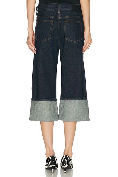 Khaite Boyle Straight Leg Crop In Denim - Benson