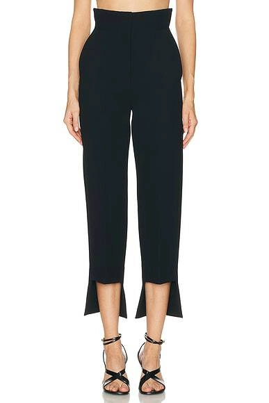 Khaite Asymmetrical Cuffed Crepe Trousers