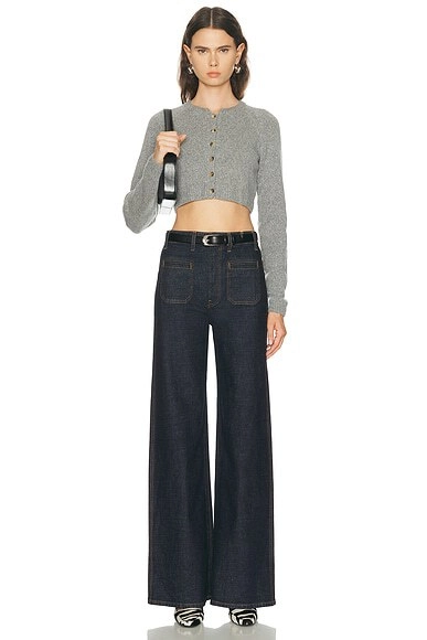 Khaite Steph Cashmere Cardigan - Fog