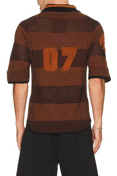 ISA BOULDER Boulder Line Polo Shirt - Rust Brown